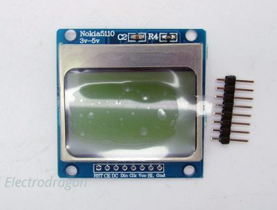 Nokia 5110 Graphic LCD 80x48, PCD8544 - ElectroDragon